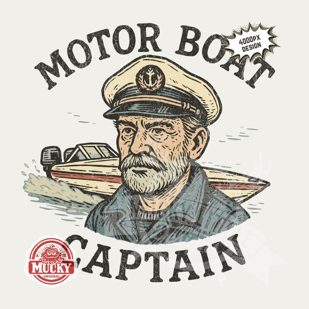 Funny Motor Boat Captain PNG: Rude Humor Design (commercial Use ...