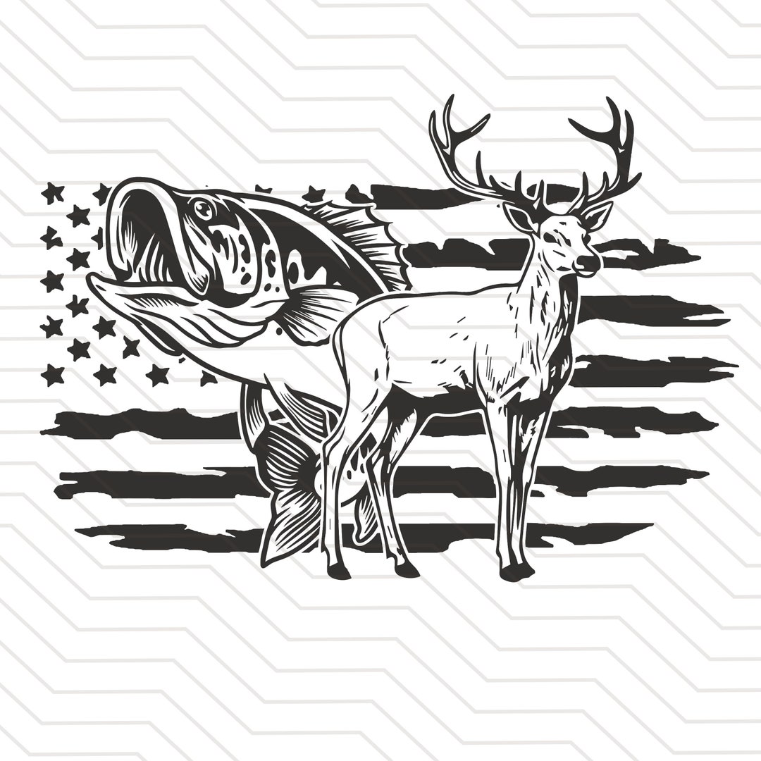 Chasser le poisson Svg | chasser la vie Svg | chasse pêche svg | Bass ...