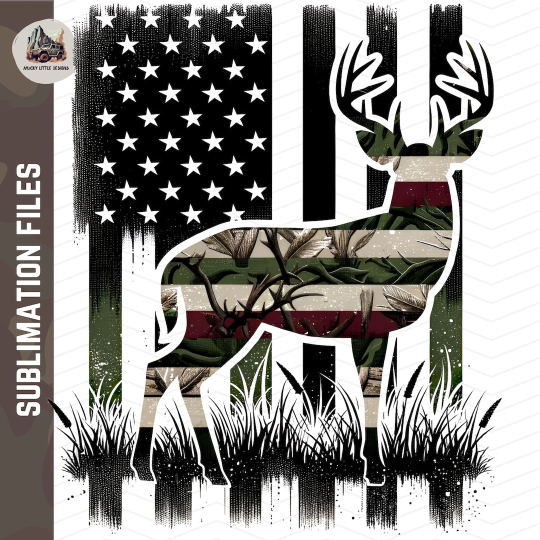 Camouflage Deer Png Camo Deer Hunting Sublimation Design Shirt Stag ...