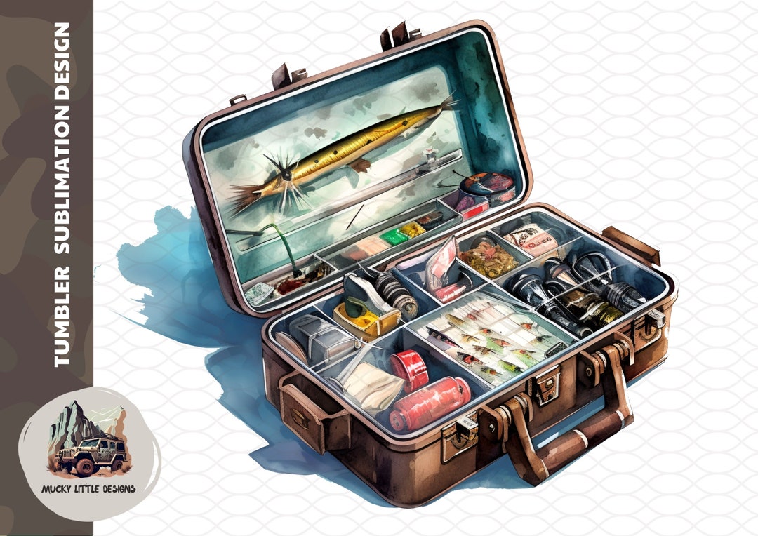 Fishing Tackle Box PNG Digital Download Fishing Sublimation PNG Bass ...