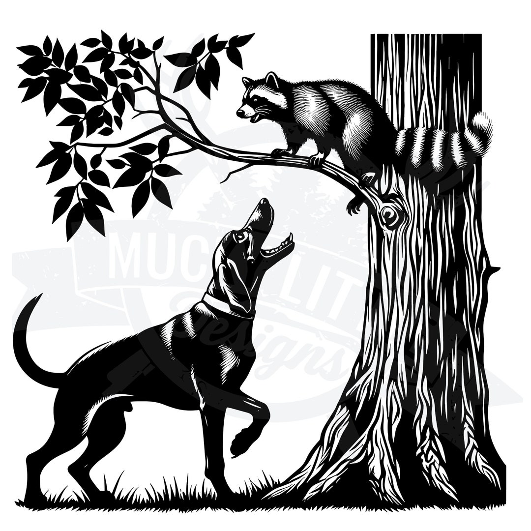 Racoon Hunting Svg Keep Em Treed Svg Hunting Dog Svg Gun Dog Cricut Cut ...