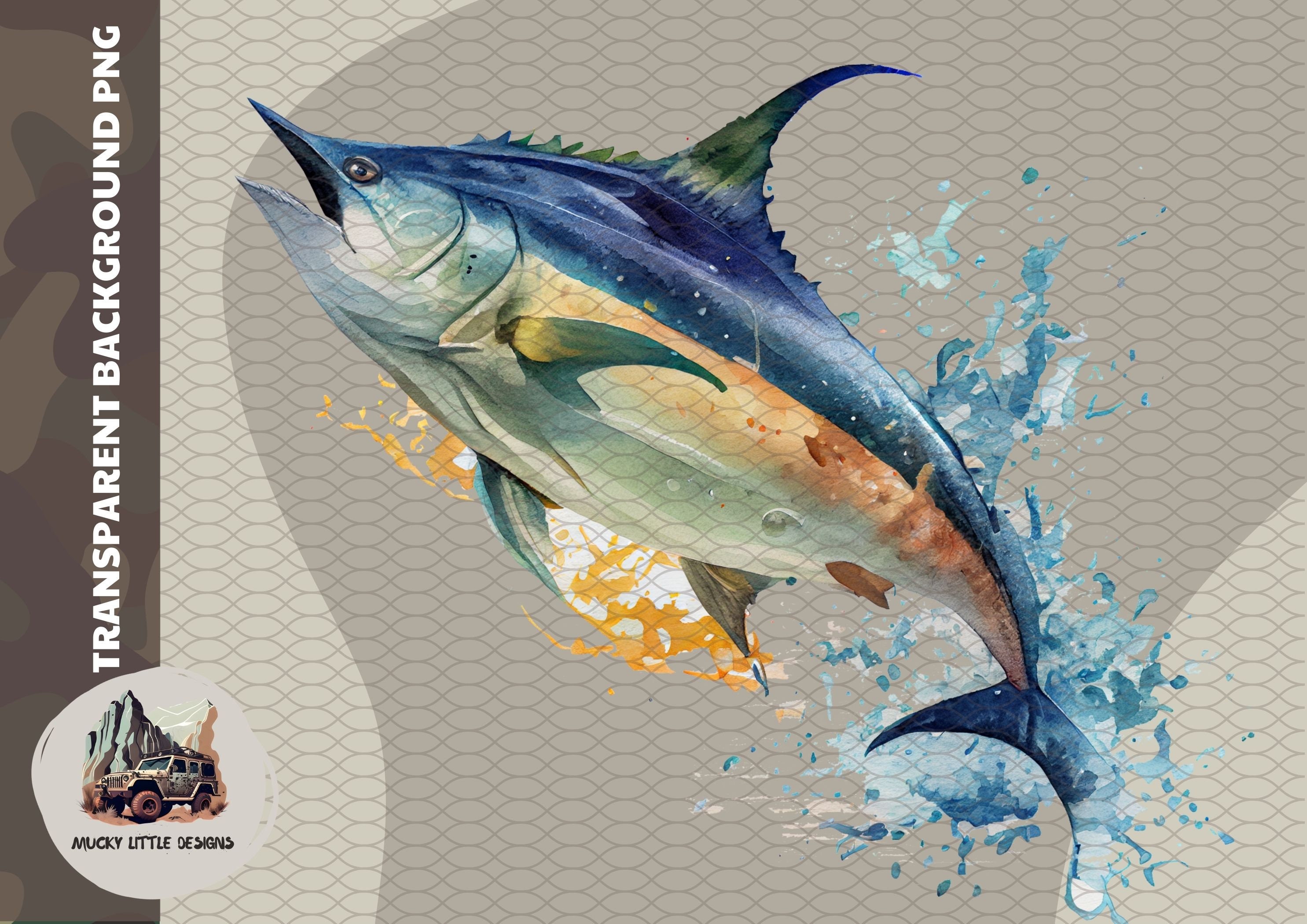 Fishing Png Jumping Longtail Tuna Png Sublimation Design - Etsy