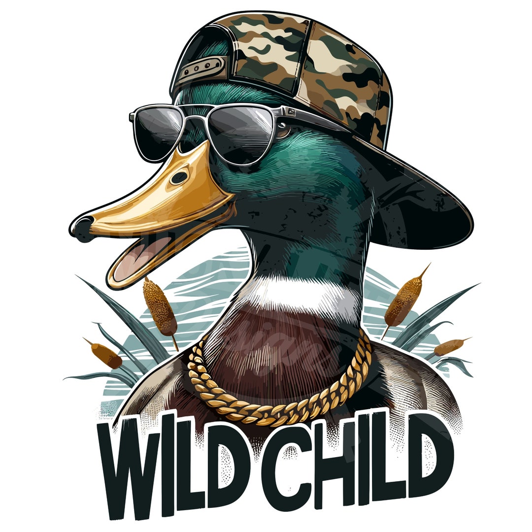 Funny Duck Hunting PNG: Wild Child Design (digital Download) - Etsy