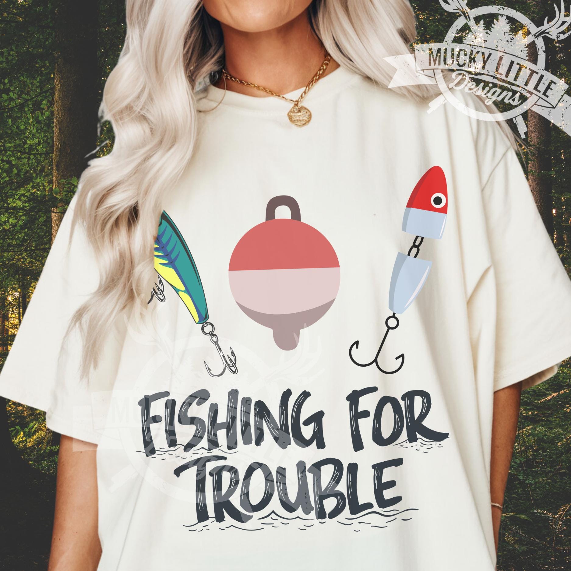 Fishing for Trouble PNG: Boys Fishing Sublimation (digital Download) - Etsy