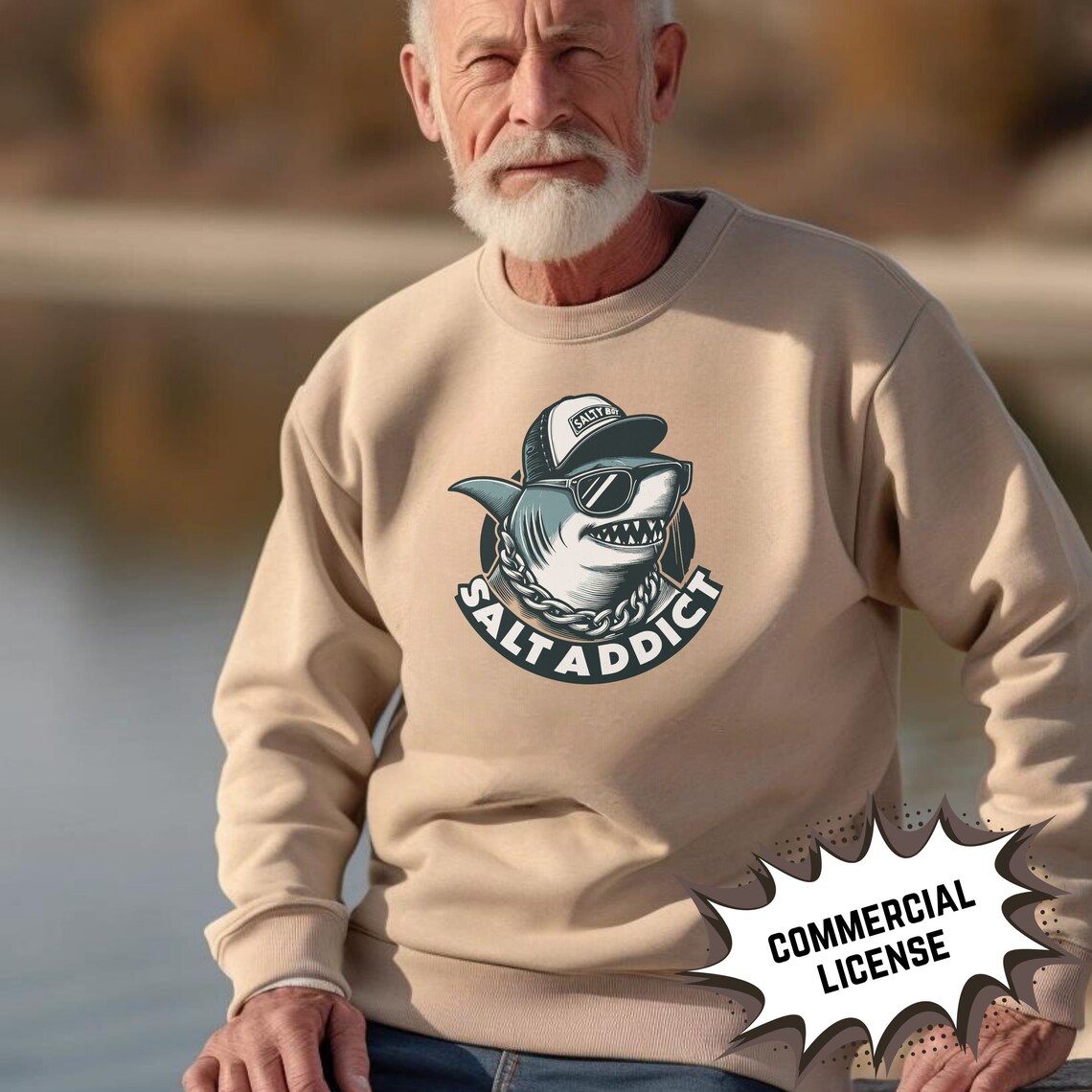 Cartoon Shark PNG | Salty Boy Design (instant Download) - Etsy