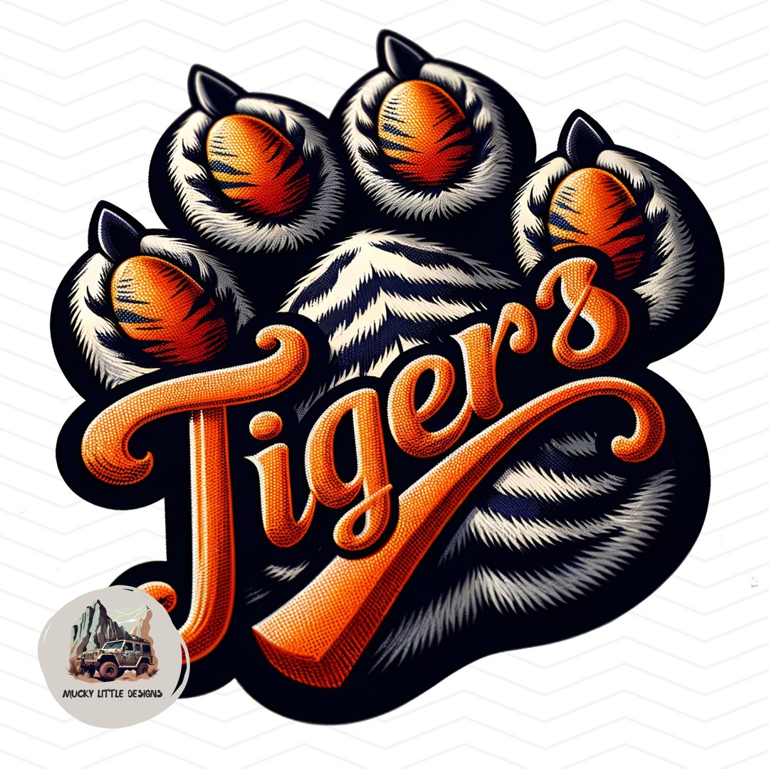 Tiger Mascot Logo: School Spirit Paw PNG (digital File) - Etsy