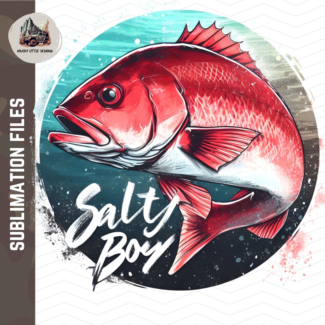 Salty Boy PNG Red Snapper Png Red Fish Png Sublimation Design ...