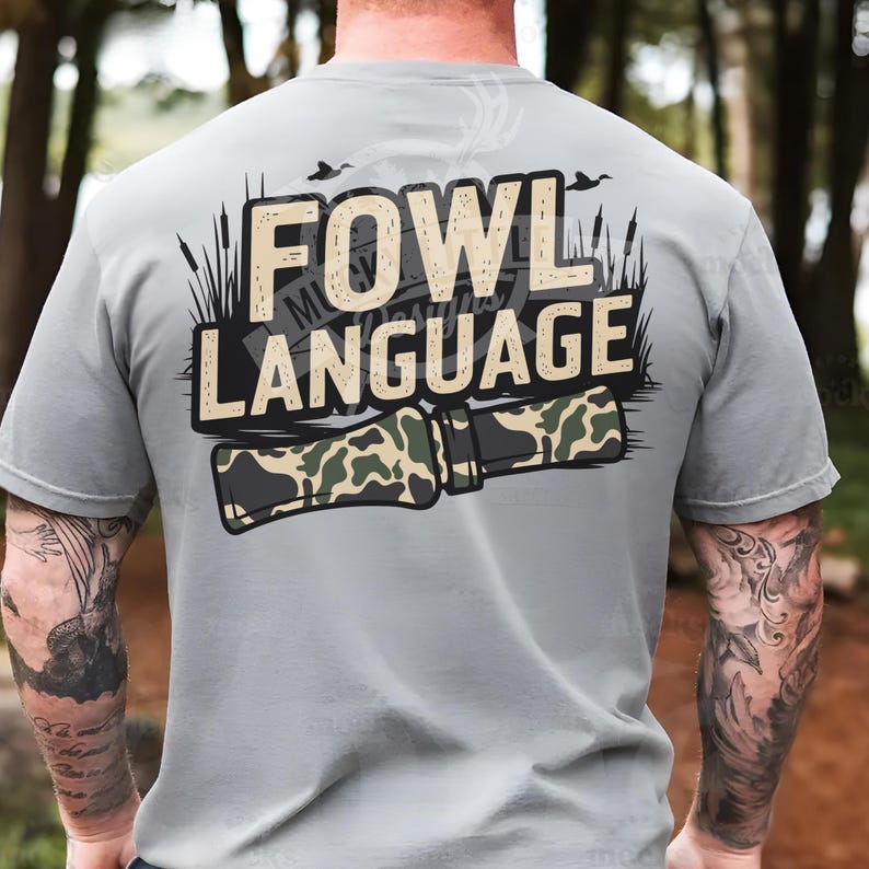 Duck Hunting Camo PNG: Fowl Language Image (digital Download) - Etsy
