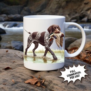 GSP Duck Hunting Sublimation Design | German Shorthaired Pointer PNG ...