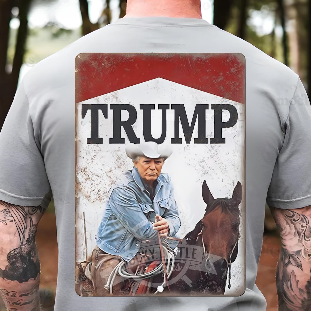 Cowboy Trump Png Trump 2024 Marlboro Parody Sublimation Retro ...