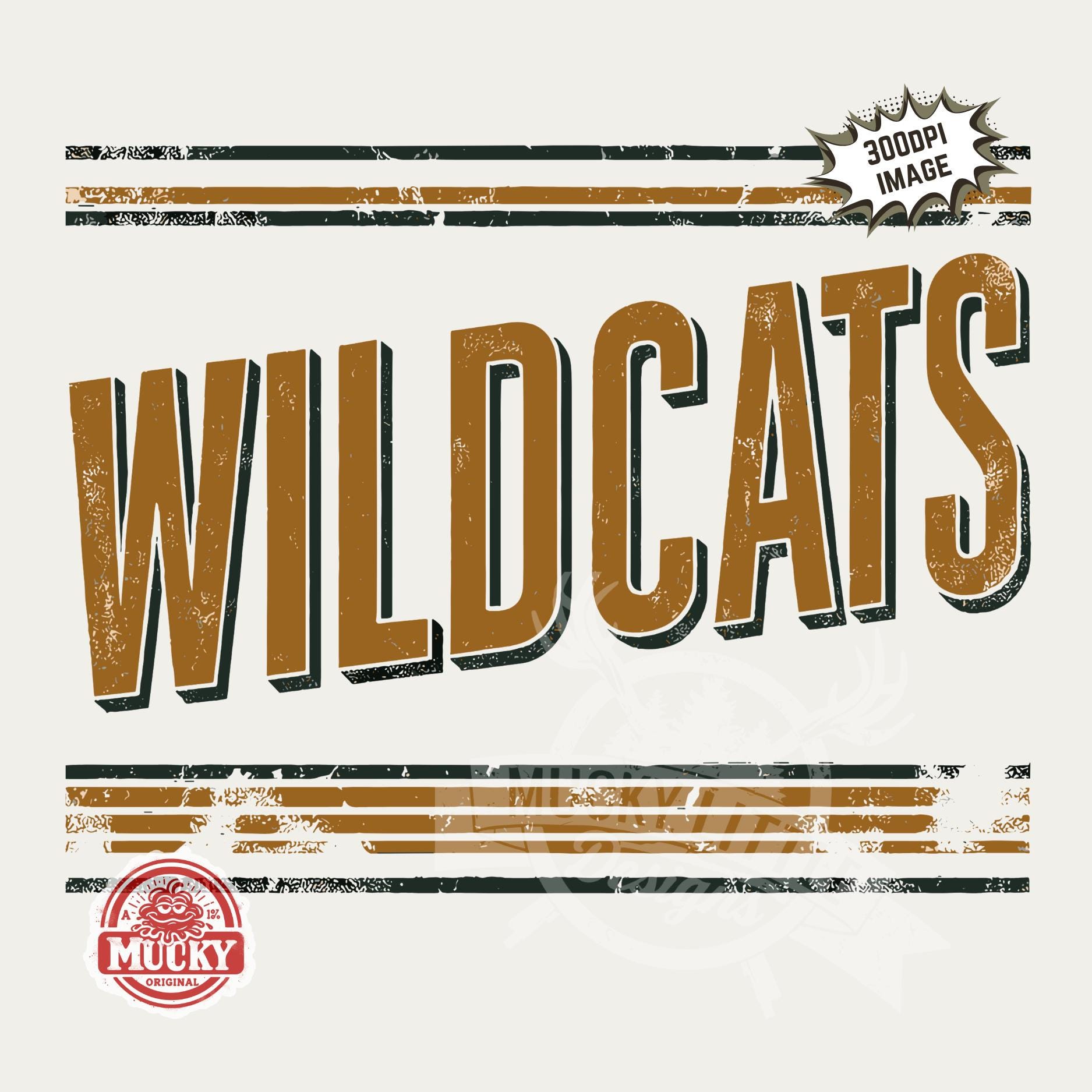Retro Wildcats Logo PNG: T-shirt Sublimation Design (digital Download ...