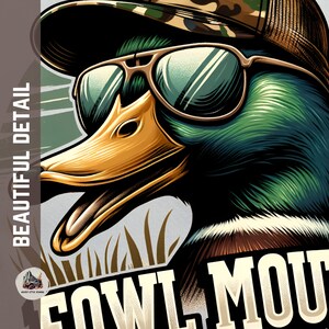 Duck Hunting PNG: Fowl Mouth Shirt Design (digital Download) - Etsy