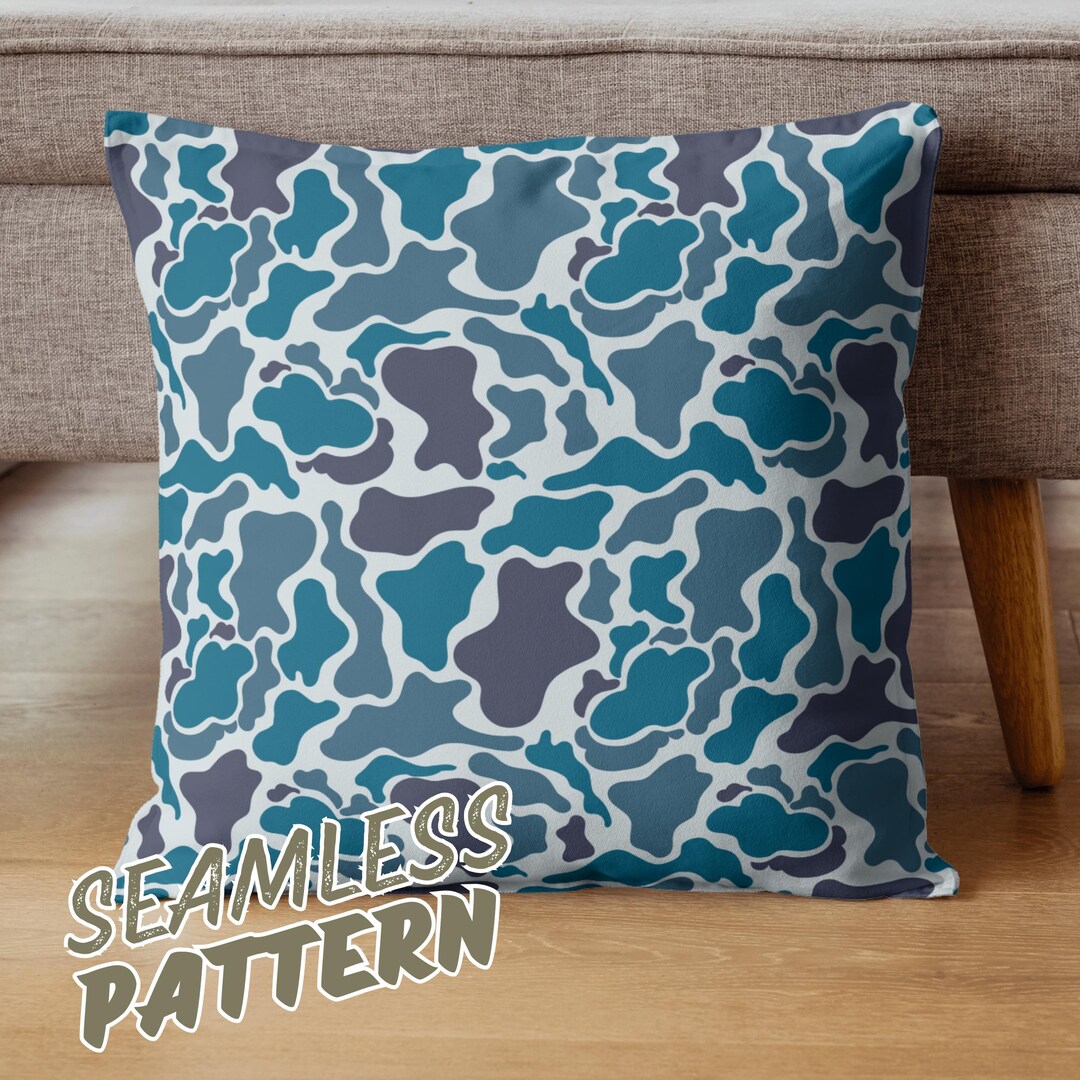 Blue Gray Camo Seamless Pattern Png Water Camo Design. 300dpi 4000px ...