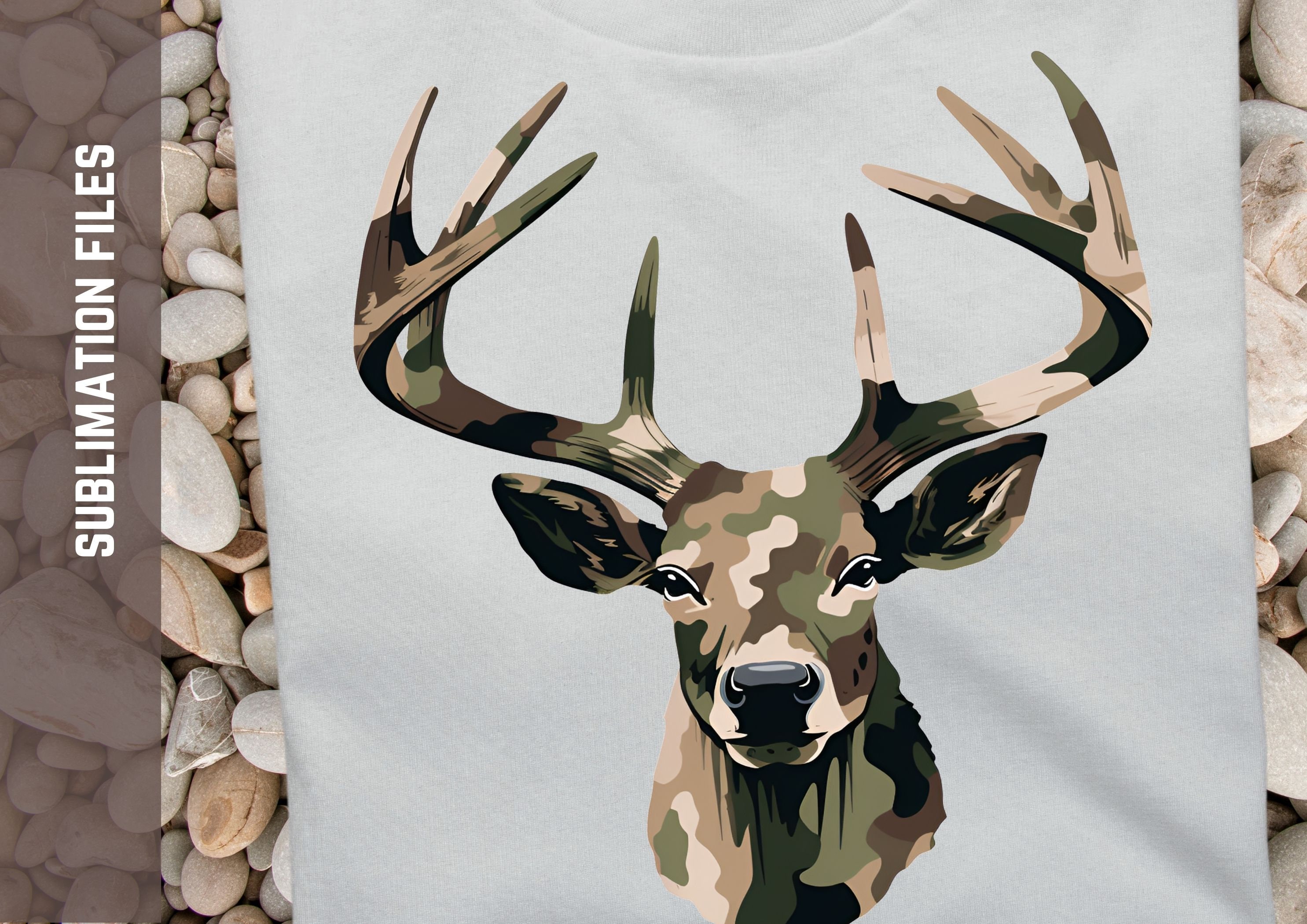 Camo Deer Head Logo