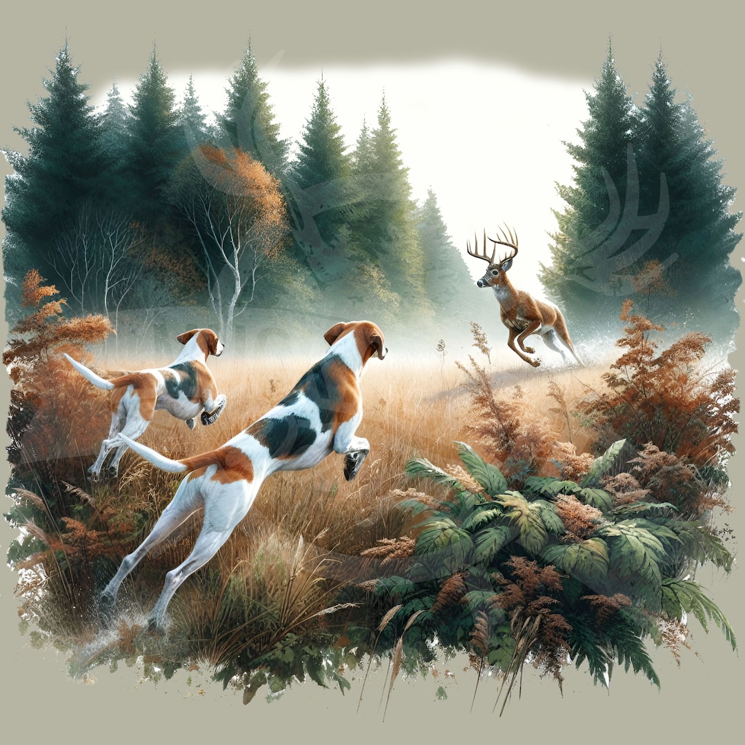 American Foxhound PNG: Deer Hunting Sublimation Design (digital ...