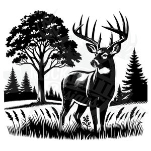 Whitetail Deer SVG: Buck Hunting Design Cut File (digital Download) - Etsy