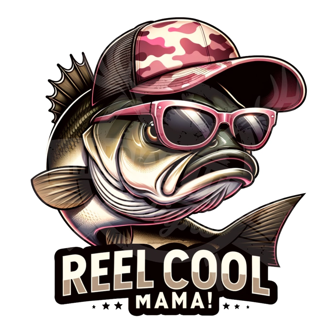Reel Cool Mama Girls Fishing Sublimation Design Woman Fishing Design ...
