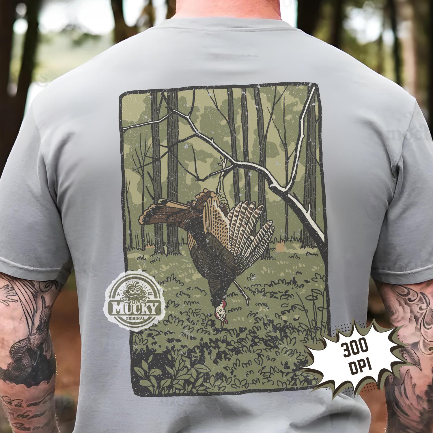 Hanging Turkey PNG: Wild Turkey Hunting Sublimation Image File (digital ...