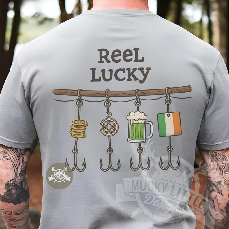 Reel Lucky Png: Boys St Patricks Day Fishing Sublimation Design ...