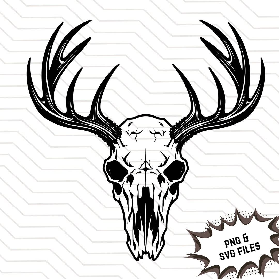 Buck Skull Svg Png Deer Hunting Svg Deer Skull Svg Png Buck Skull Png Antlers Svg Shed Hunt Svg ...