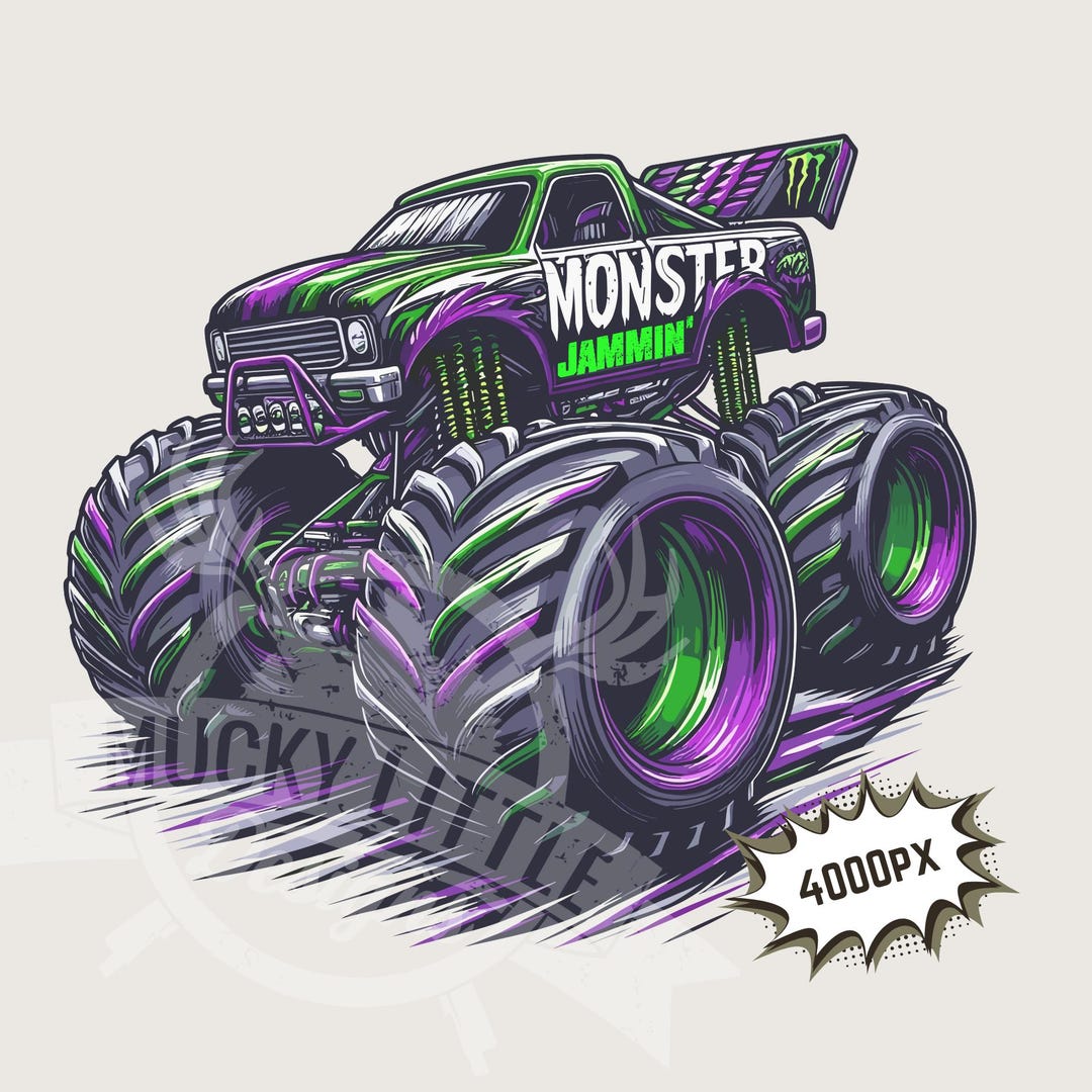 Monster Jamming Png | Kids Monster Truck Design Sublimation Design ...