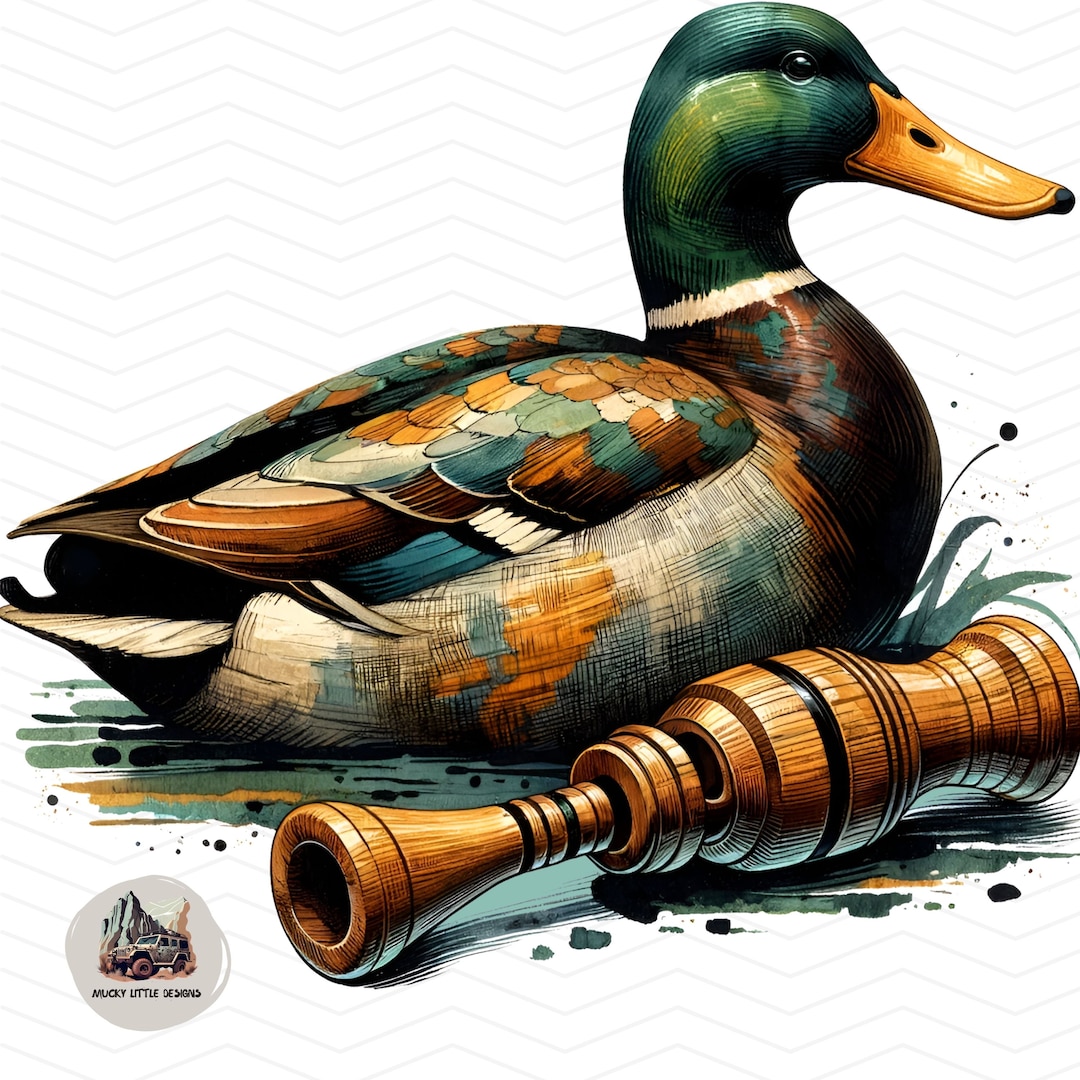 Duck Decoy & Call PNG: Hunting Sublimation Design (digital Download) - Etsy