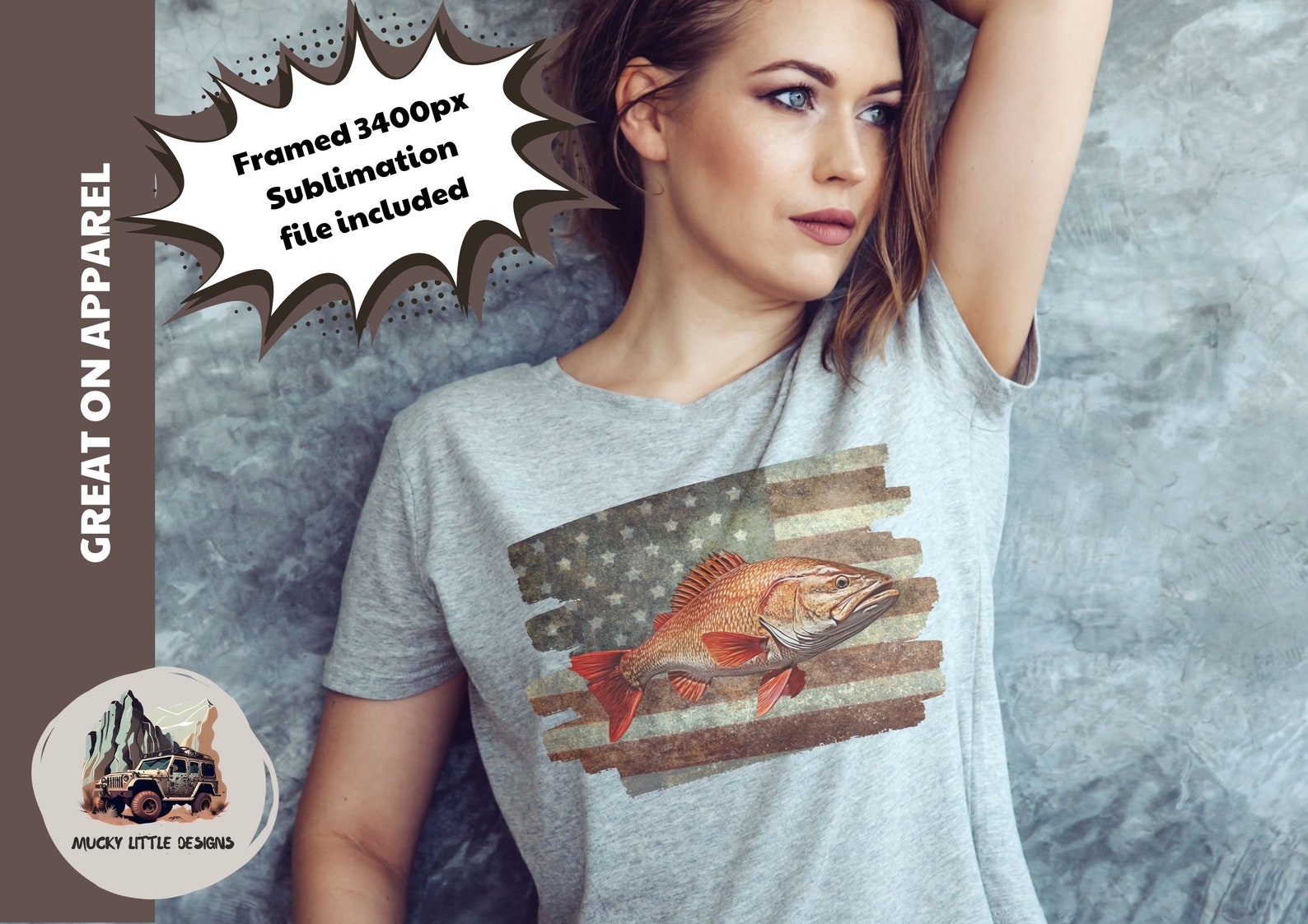 Redfish Sublimation Design Redfish Png Redfish Print Files - Etsy