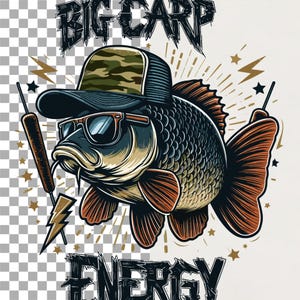 Funny Carp Fishing PNG: Big Carp Energy Design (digital Download) - Etsy