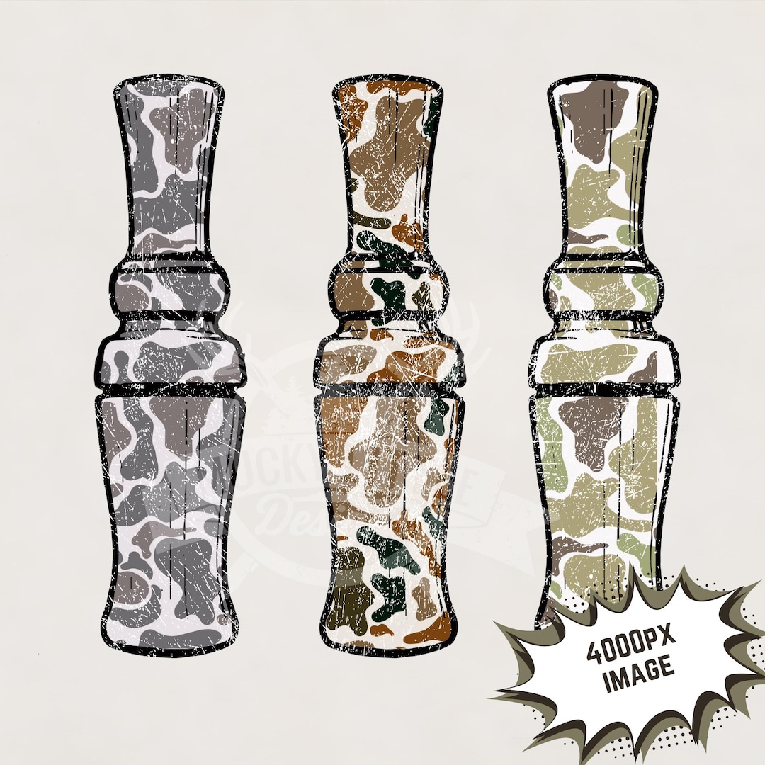 Retro Camo Duck Call PNG: Hunting Sublimation Design (digital Download ...