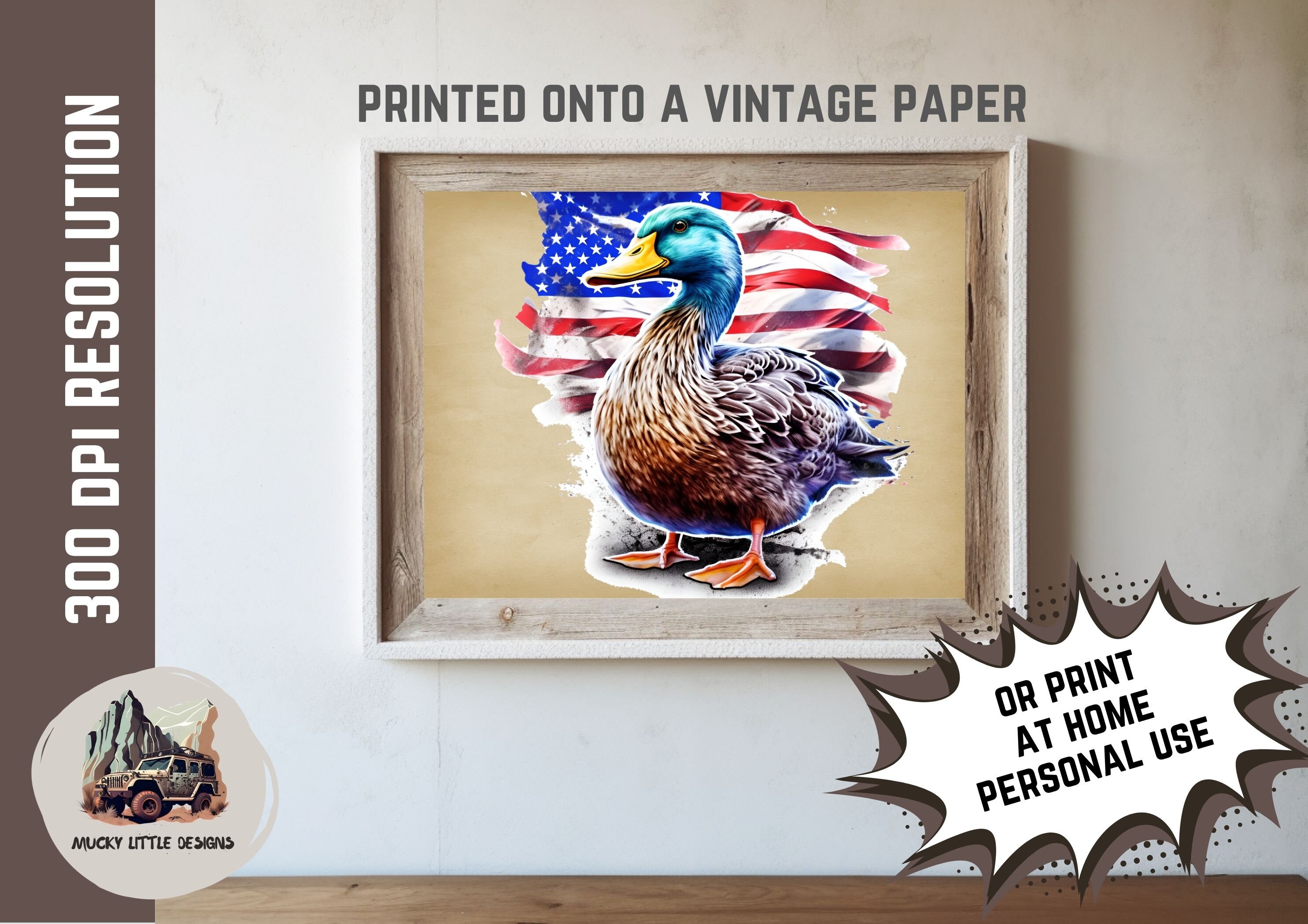 Duck Sublimation PNG America Duck Png Hunting Sublimation - Etsy