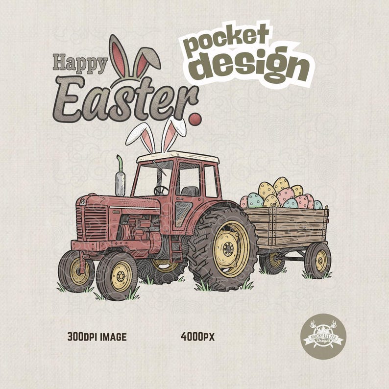 Easter Tractor Kids Png | Boys Farming Sublimation Design Print File - Etsy