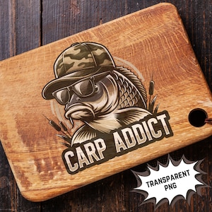 Carp Addict Png | Funny Carp Fishing Sublimation Design | Common Carp ...