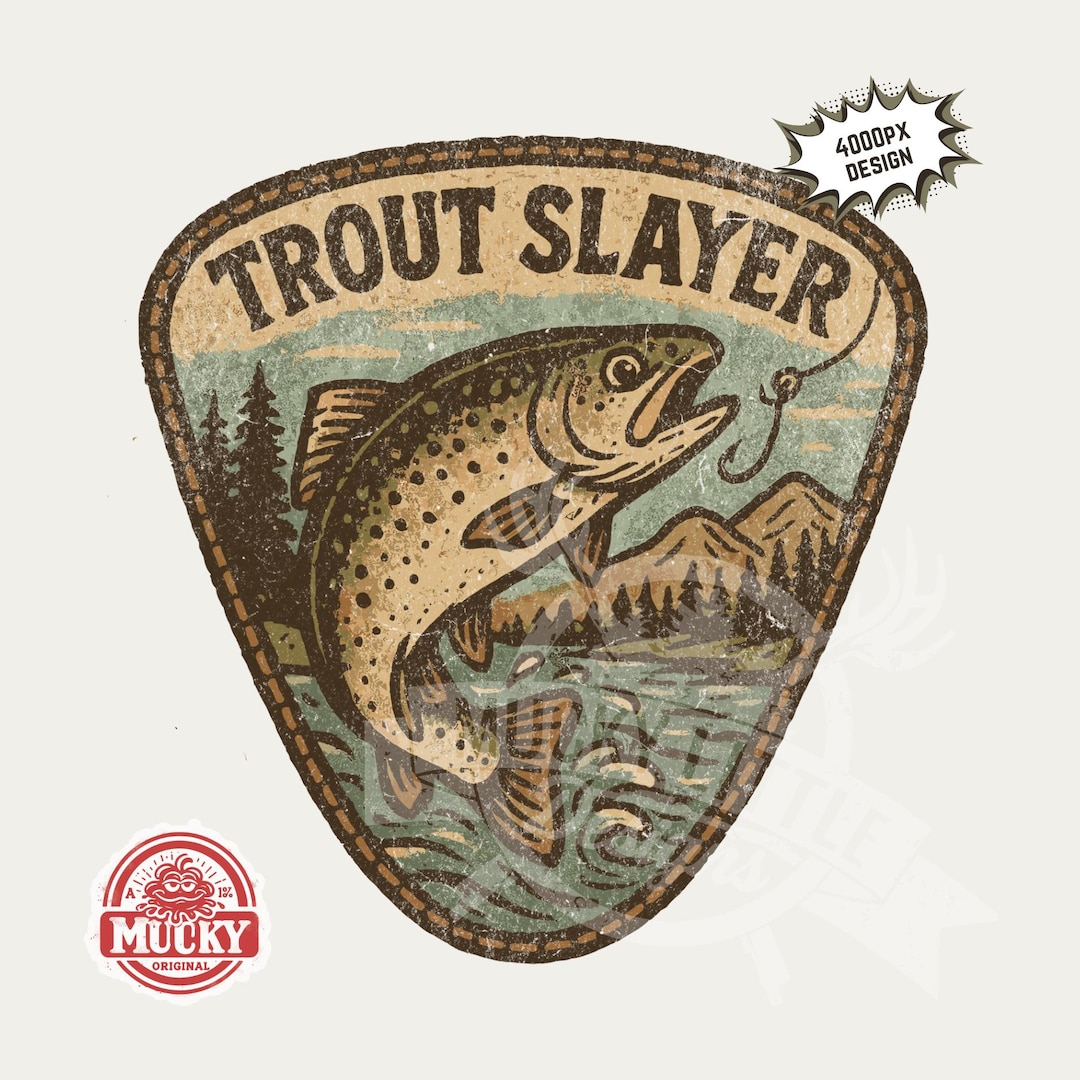 Trout Slayer Png | Trout Fishing Png, Fly Fishing Sublimation Designs ...