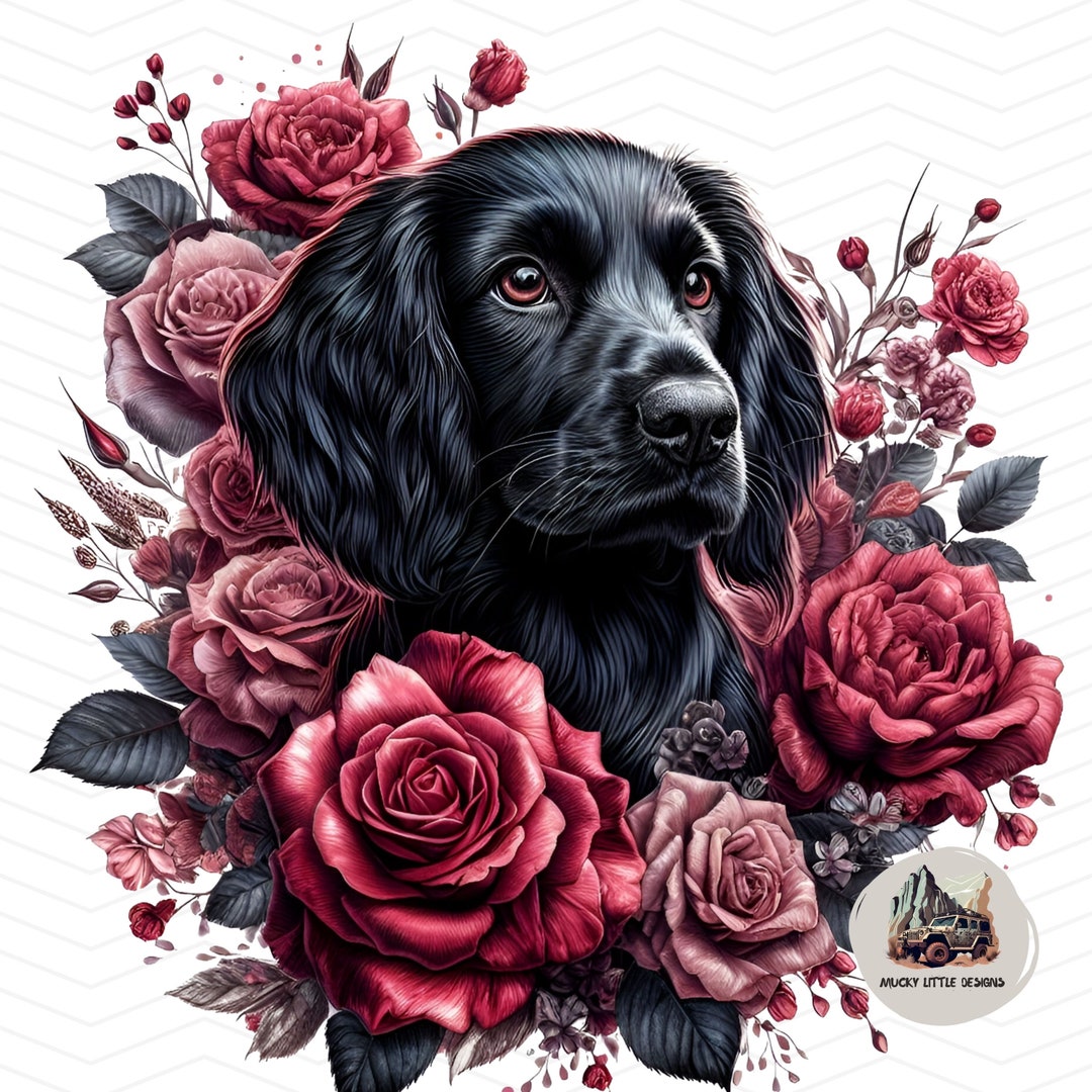 Roses & Boykin Spaniel Png Gun Dog Valentines Sublimation Design Boykin ...