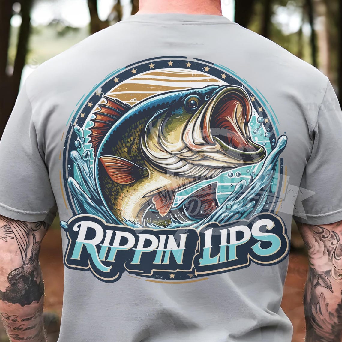 Bass Fishing 'ripping Lips' PNG: Funny Fishing Sublimation (digital ...