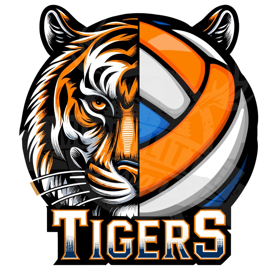 Tigers Volleyball Png | Tiger Head Png | Tigers Sublimation Digital ...
