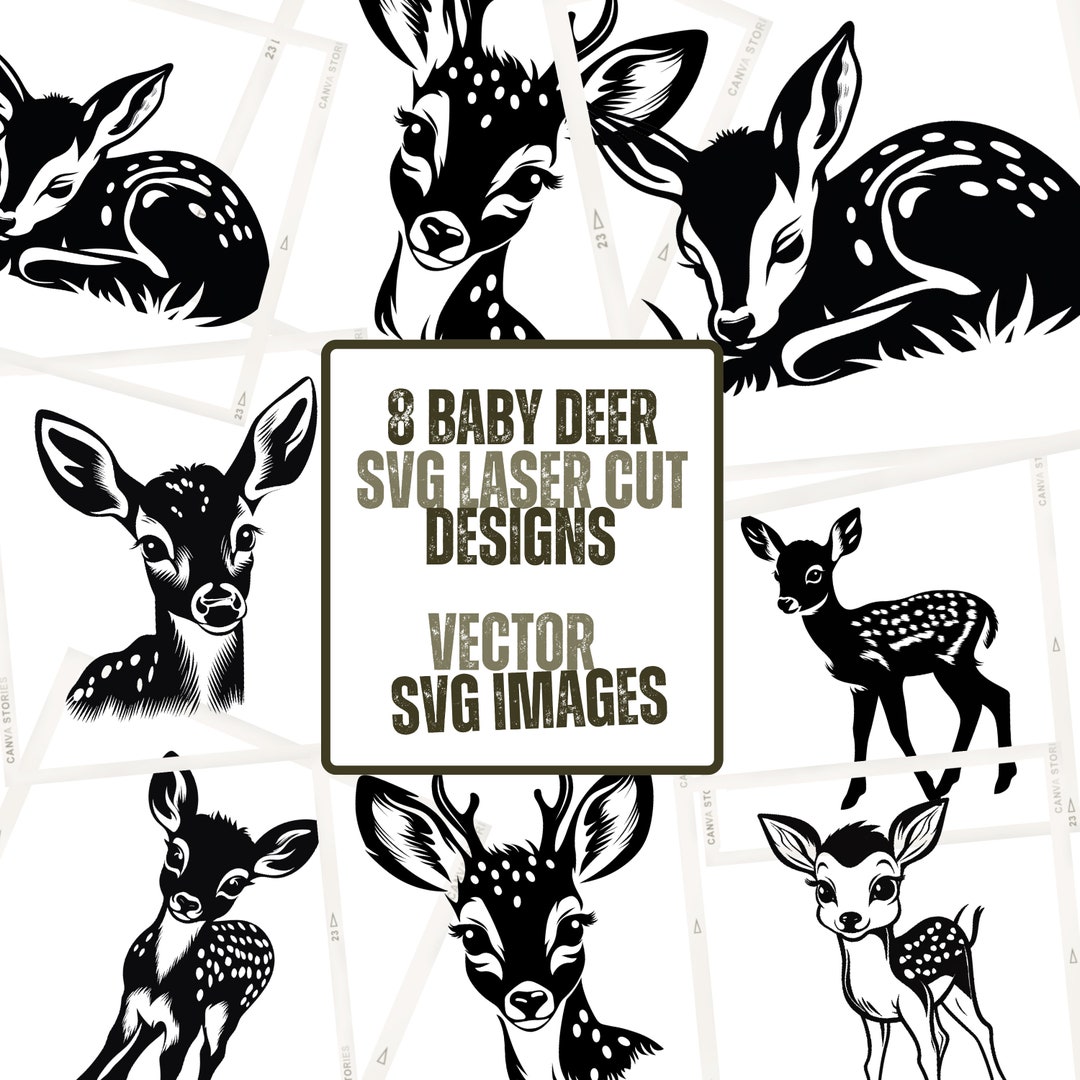 Cute Deer Svg, Deer Svg Bundle , Baby Deer Bundle Svg, Cut Baby Deer ...