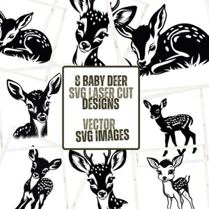 Cute Deer Svg, Deer Svg Bundle , Baby Deer Bundle Svg, Cut Baby Deer ...