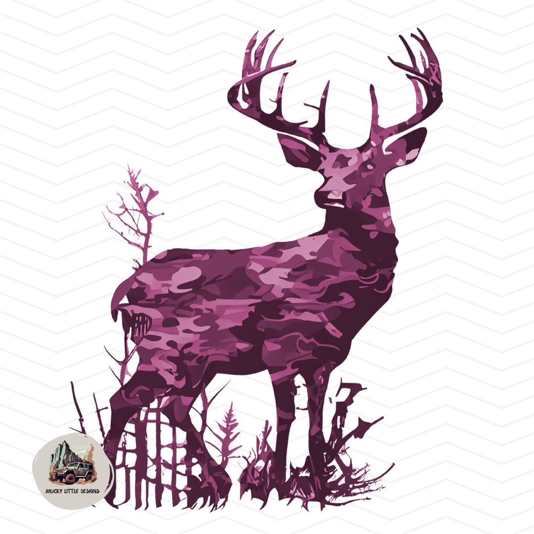 Pink Camo Deer Hunting Png Lady Hunting Sublimation Design - Etsy