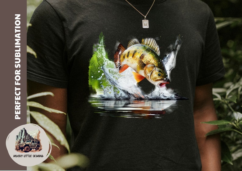 Fishing Png Jumping PERCH Fish Png Sublimation Design - Etsy