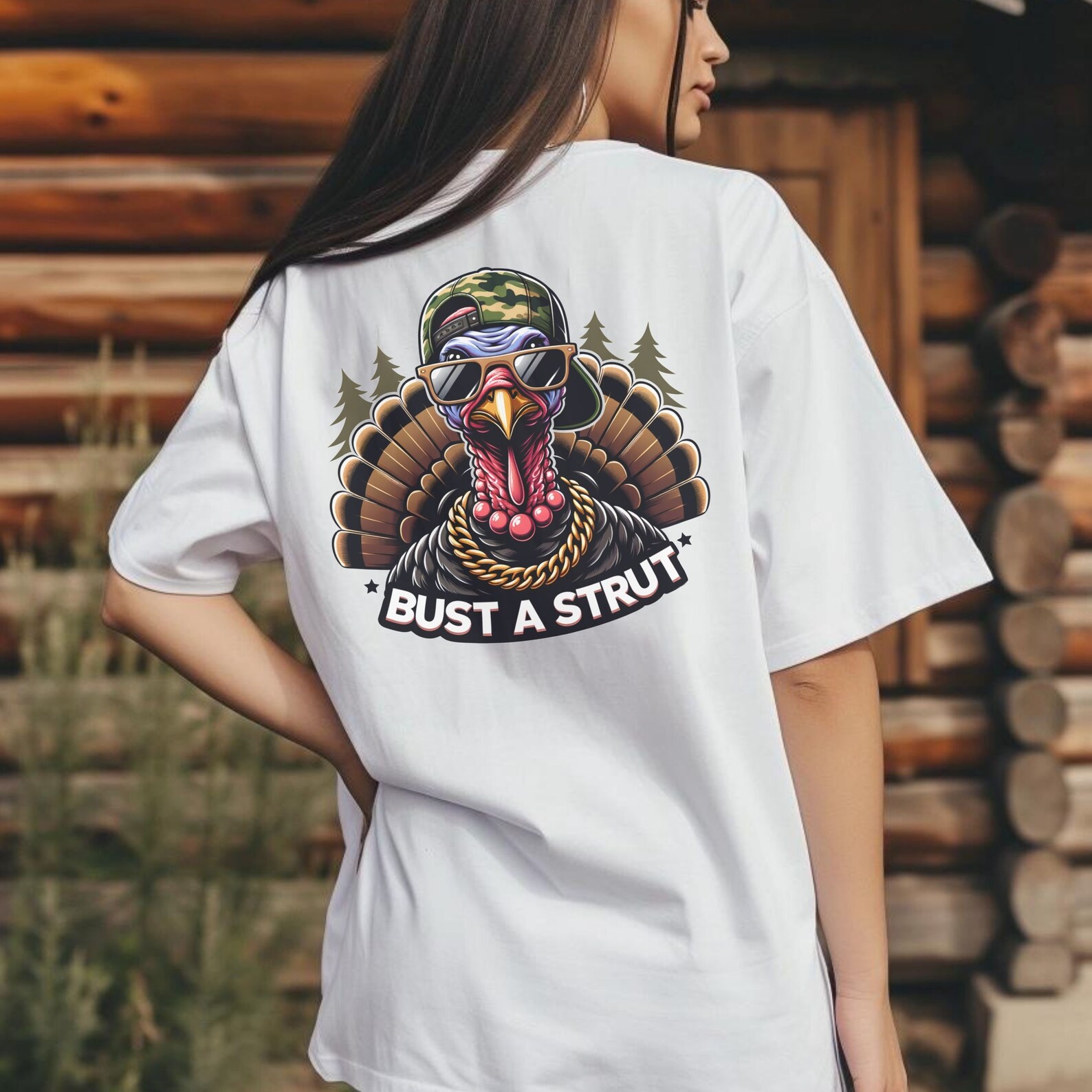 Bust a Strut Turkey Hunting PNG: Funny Shirt Design (digital Download ...
