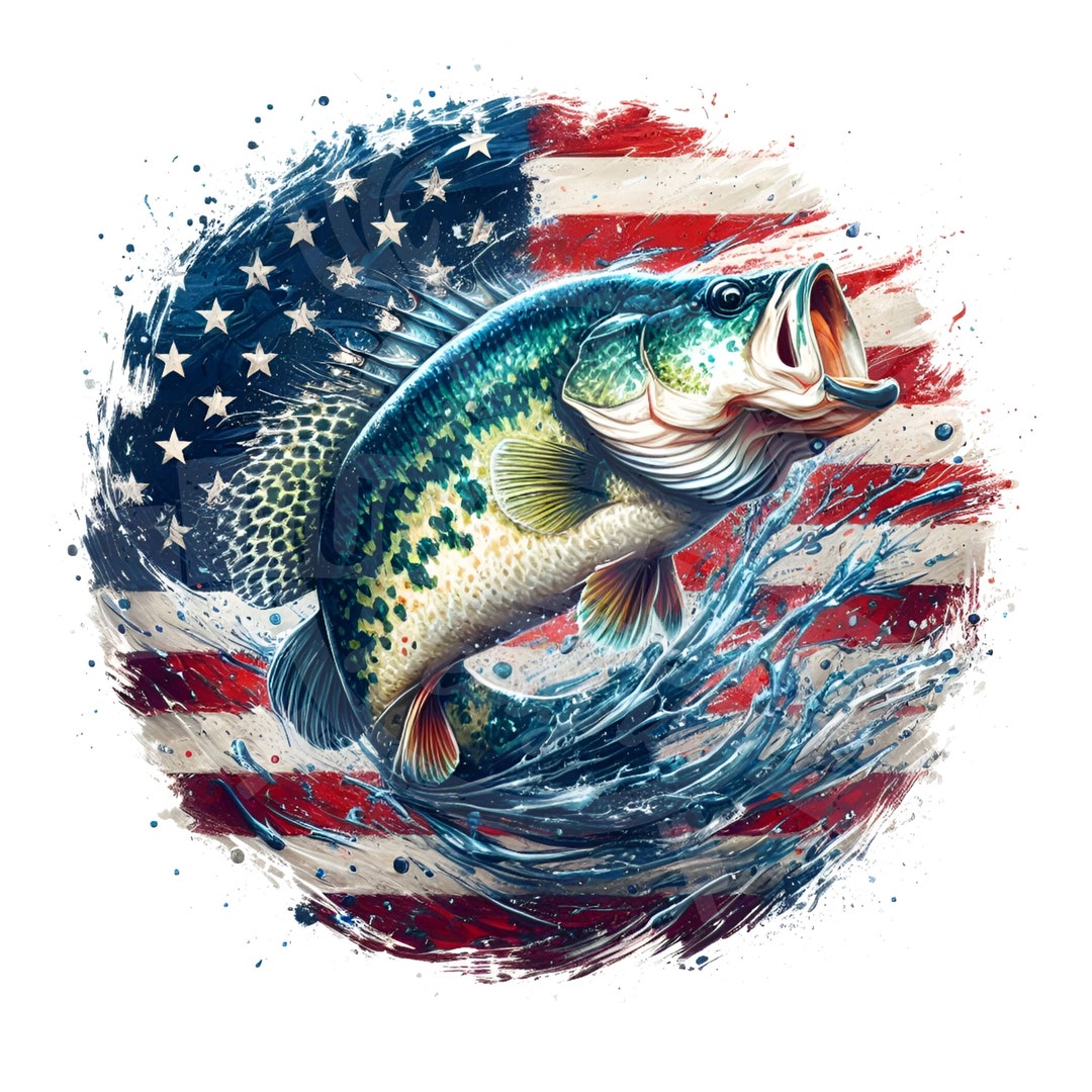 American Flag Crappie Fishing Sublimation PNG (digital Download) - Etsy
