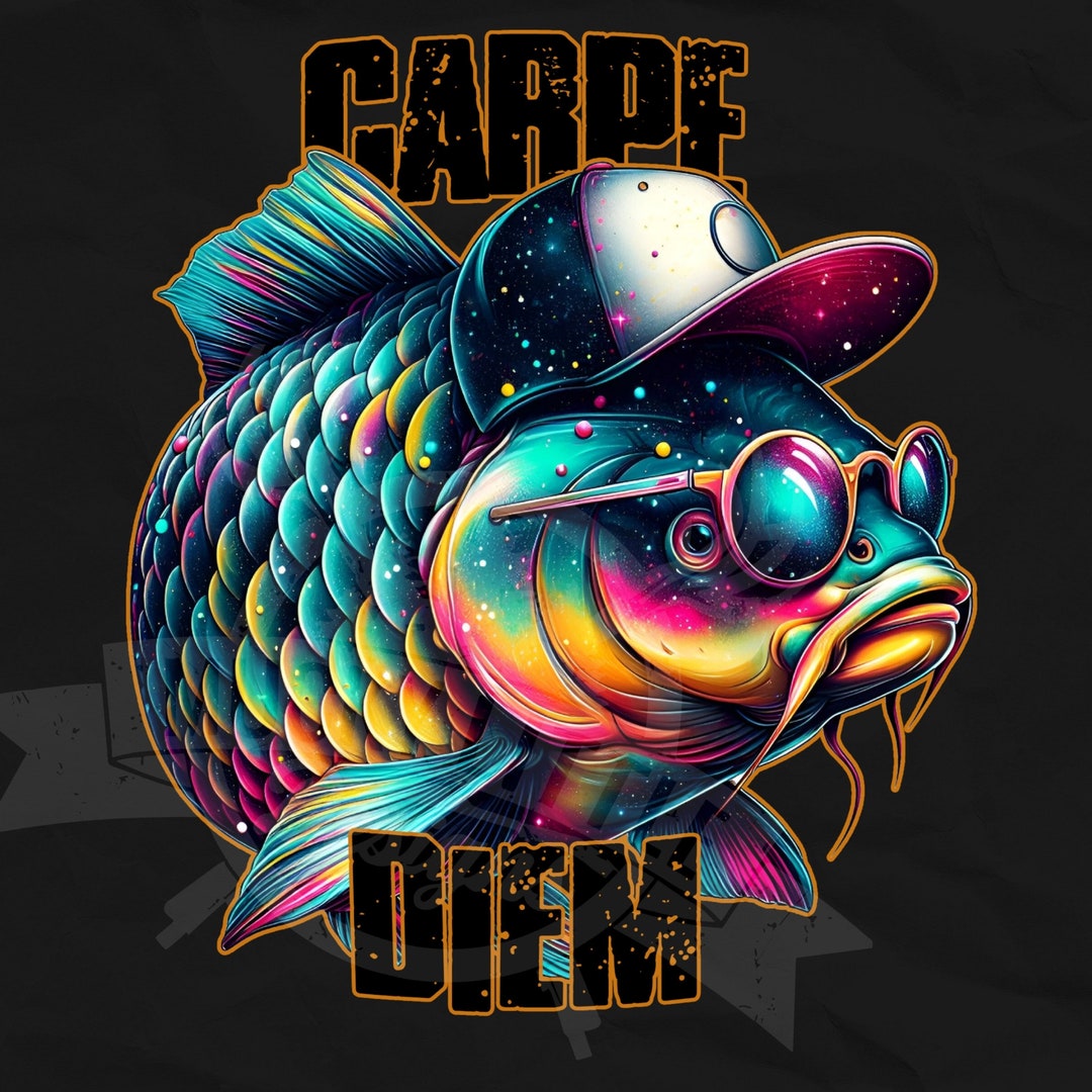 Carp Fishing Png Common Carp Sublimation Design Neon Carp Shirt ...