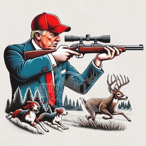 Trump Deer Hunting PNG: Apparel Print File (digital Download) - Etsy