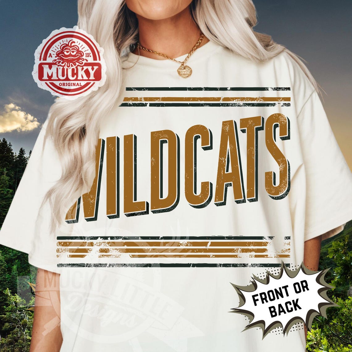 Retro Wildcats Logo PNG: T-shirt Sublimation Design (digital Download ...