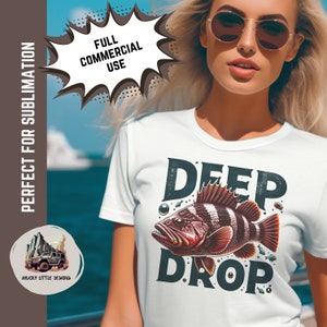 Deep Drop PNG Rockfish Png Red Fish Png Sublimation Design Transparent ...