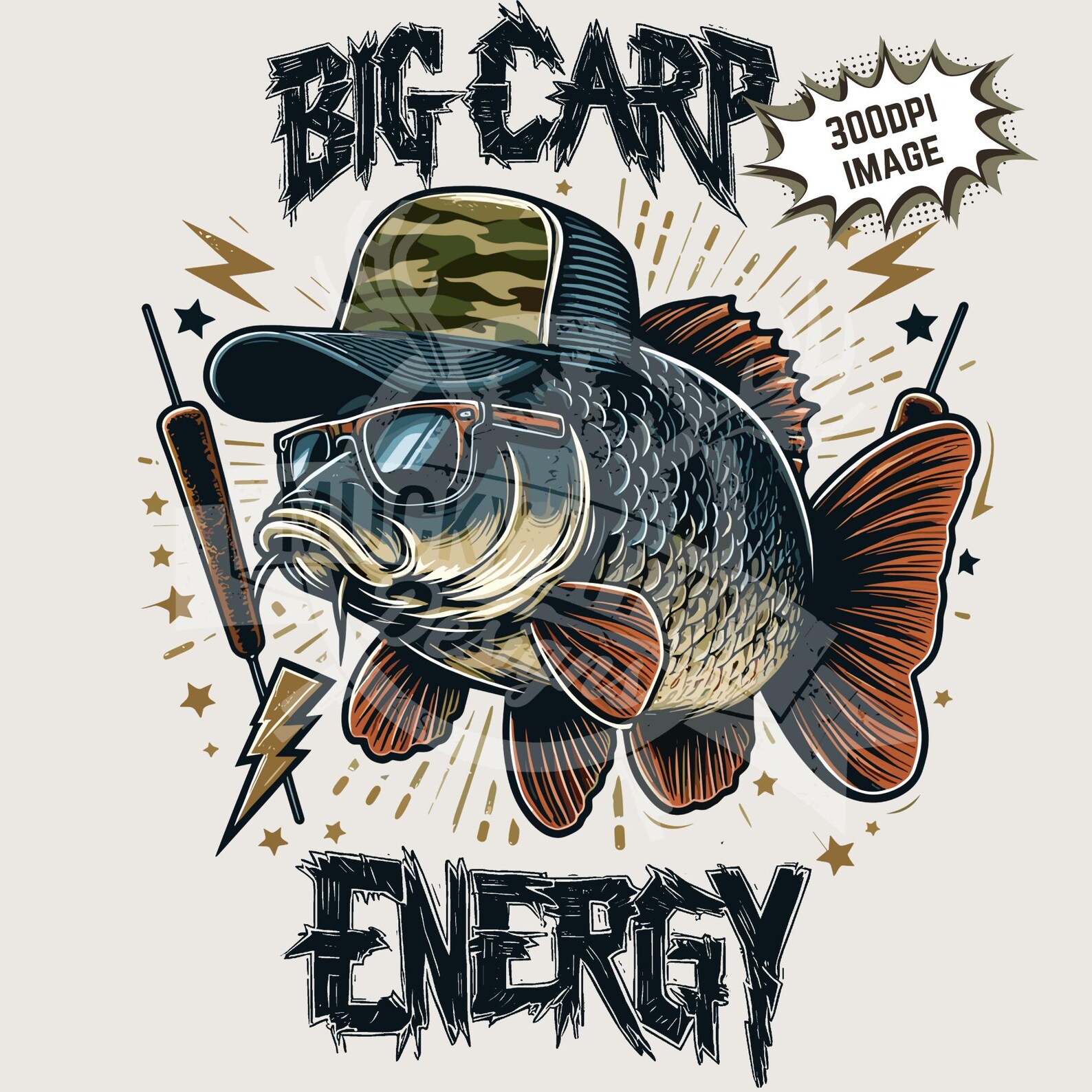 Funny Carp Fishing PNG: Big Carp Energy Design (digital Download) - Etsy