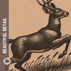 Svg White Tailed Deer Running, Buck SVG, Detailed Deer Svg, Whitetail ...