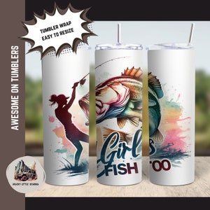 Girls Fish Too PNG: Fishing Sublimation Design (digital Download) - Etsy