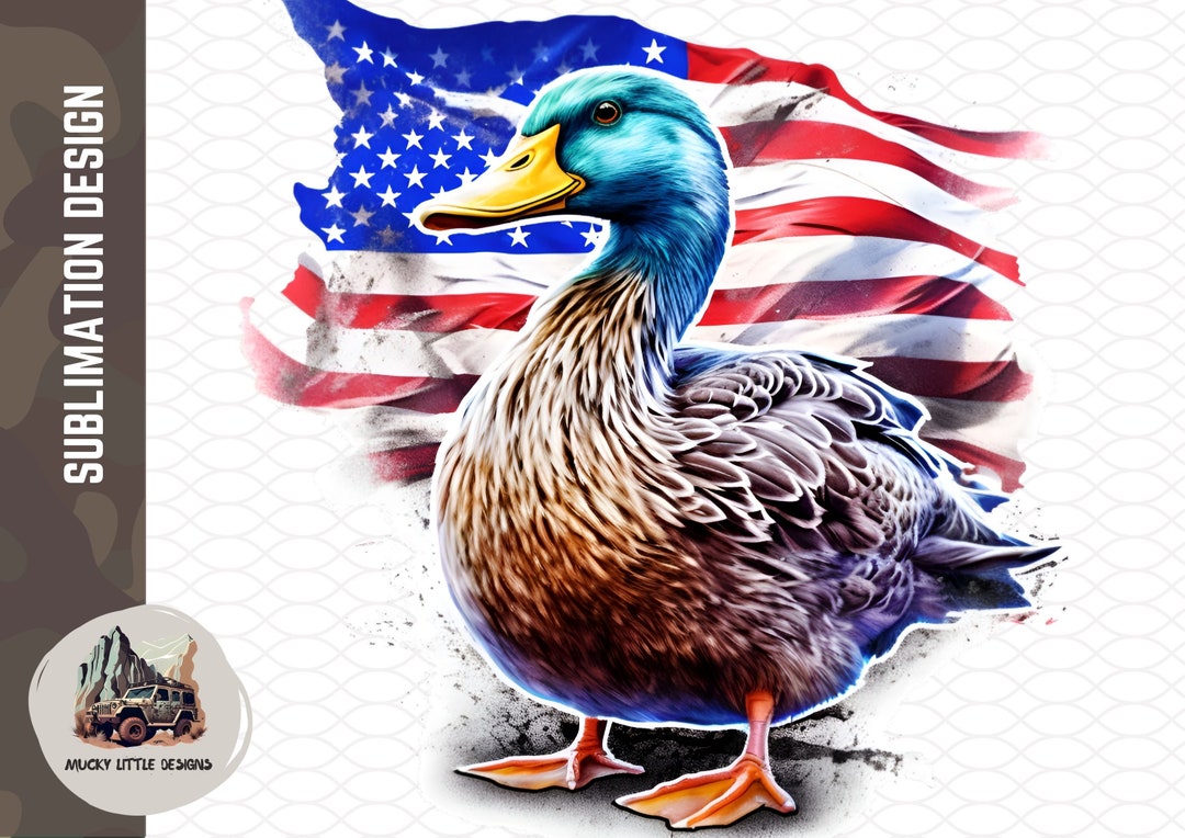 Duck Sublimation PNG America Duck Png Hunting Sublimation PNG Mallaard ...